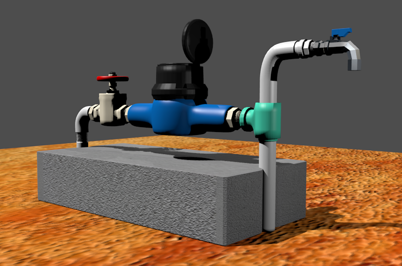 Water Meter Free 3D Model - .blend .obj - Free3D