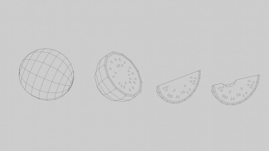 WATERMELON LOWPOLY Free 3D Model - .fbx - Free3D