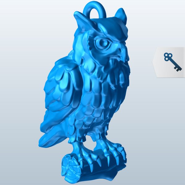 Owl standing v1 Free 3D Model - .obj .stl - Free3D