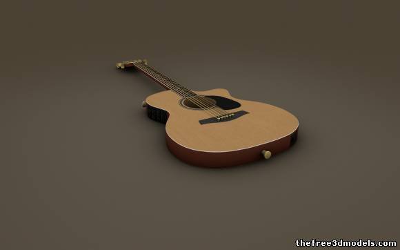 Akustik gitar Ücretsiz 3D Model - .3ds .obj .dae .max .c4d .fbx .tga ...