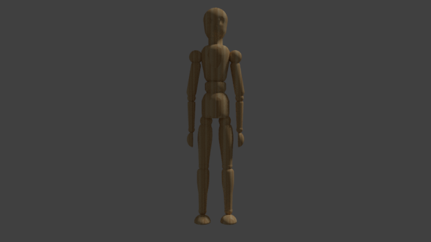 Wood Dummy Free 3D Model - .3ds .obj .blend .mtl - Free3D