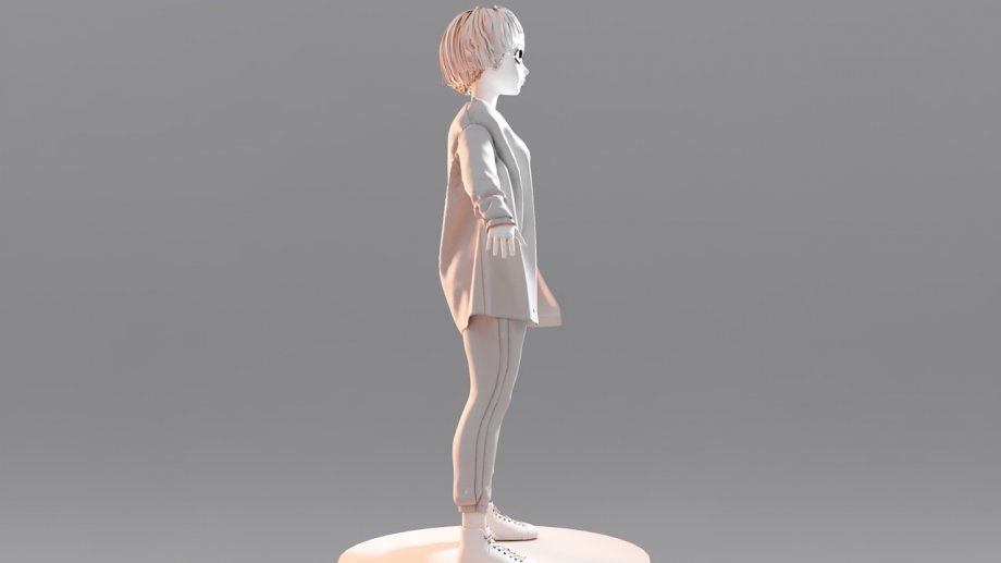 Anime girl Free 3D Model - .c4d - Free3D