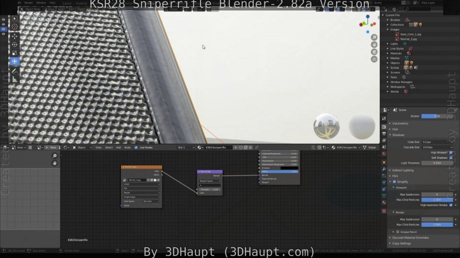 KSR28 Sniperrifle Blender 2-82a Version Free 3D Model - .textures .stl ...