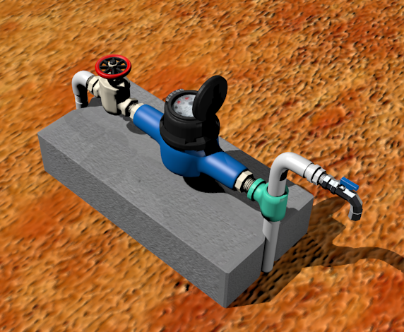 Water Meter Free 3D Model - .blend .obj - Free3D
