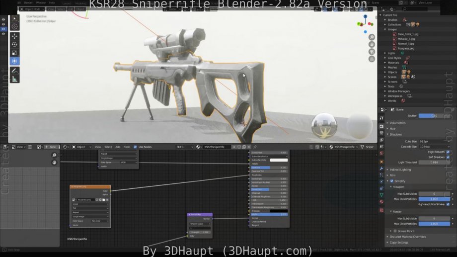 KSR28狙击步枪搅拌机2-82a版 免费的3D模型 - .textures .stl .ply .obj .gltf .fbx .dae .blender28 .blender - Free3D