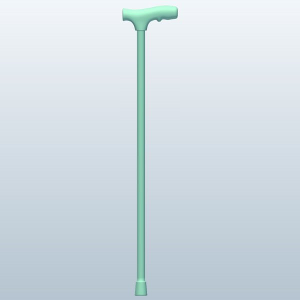 Cane flat handle v1 Free 3D Model - .obj .stl - Free3D