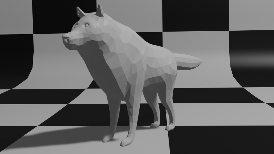 Low Poly Wolf Free 3D Model - .blend .fbx .obj .stl .dae - Free3D