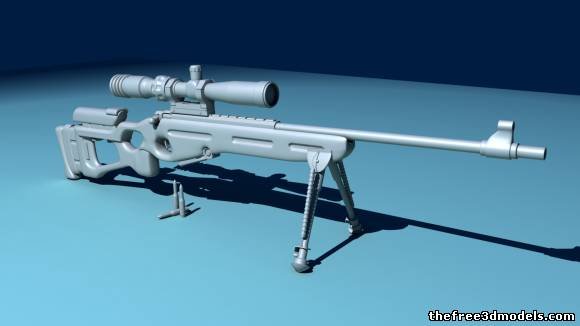 SV98 sniper rifle Free 3D Model - .3ds .obj .dae .max .c4d .mb .fbx ...