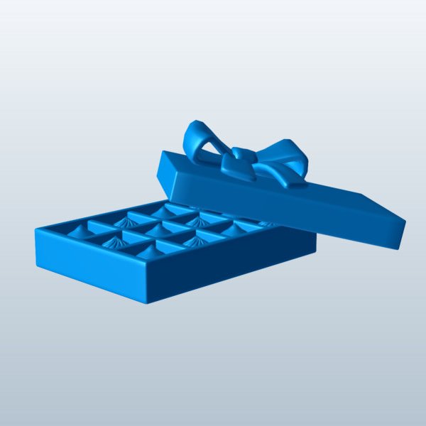 Box of Chocolates Rectangular v1 Free 3D Model - .obj .stl - Free3D