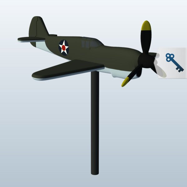 Old Fighter Plane with Propeller v2 Free 3D Model - .obj .stl - Free3D