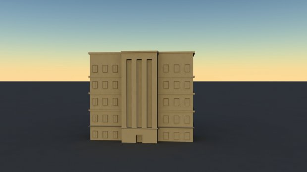 Block Building Free 3D Model - .obj .mb .fbx - Free3D