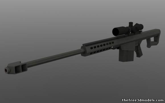 M107 Barrett Free 3D Model - .3ds .max .fbx .sldprt - Free3D