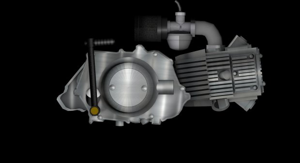 4-stroke monkey type engine Free 3D Model - .c4d - Free3D