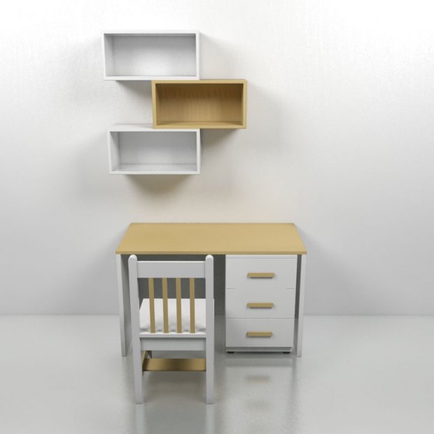 Kids Reading Table 01 Free 3D Model - .3ds .obj .max .fbx .mtl - Free3D