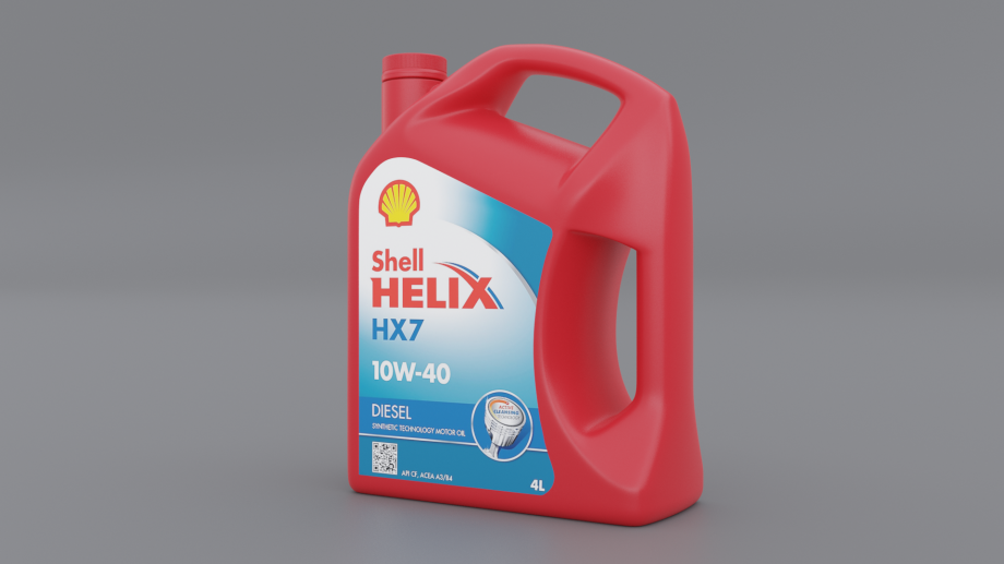SHELL HELIX HX7 (Motor oil) Free 3D Model - .obj - Free3D