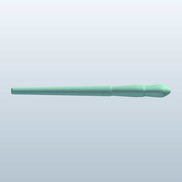 Narrow makeup application brush v1 Free 3D Model - .obj .stl - Free3D