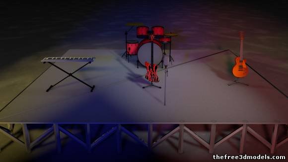 Concert Stage Free 3D Model - .3ds .obj .c4d .fbx .sldprt - Free3D