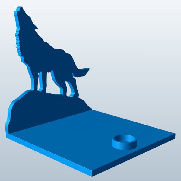 Wolf howling at the moon V2 Free 3D Model - .obj .stl - Free3D