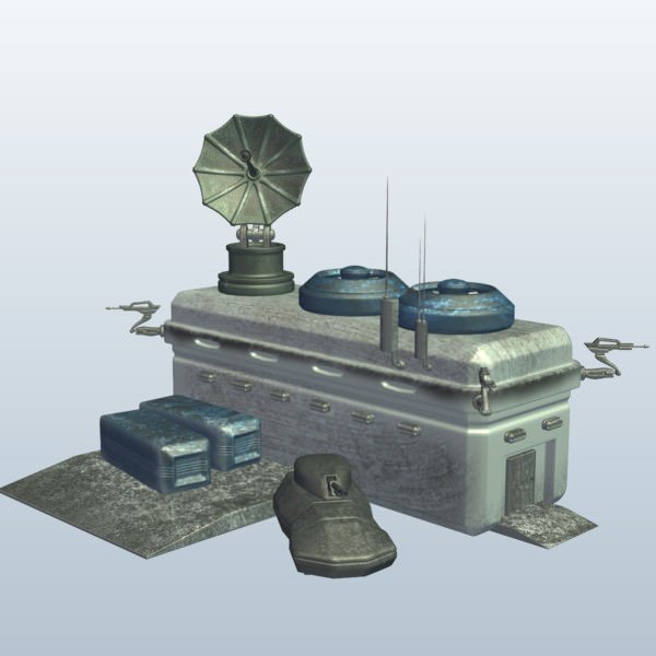 Moon Building Barracks v2 Free 3D Model - .obj .stl - Free3D