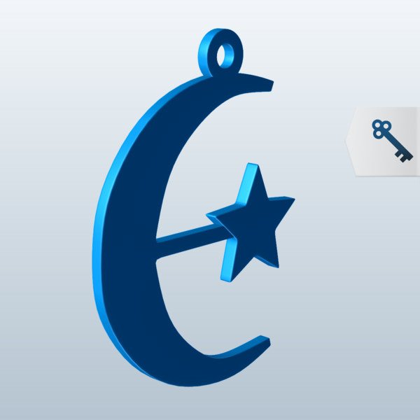 Islam Crescent Moon v1 Free 3D Model - .obj .stl - Free3D