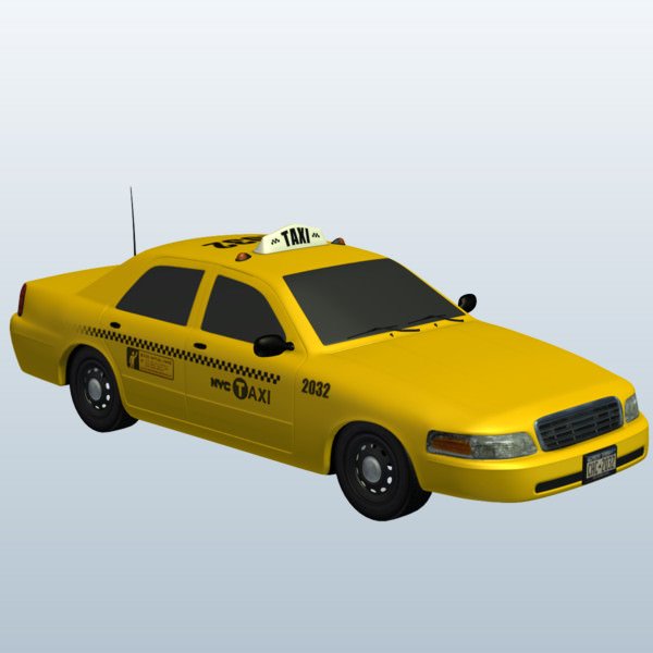 Taxi v2 Free 3D Model - .obj .stl - Free3D