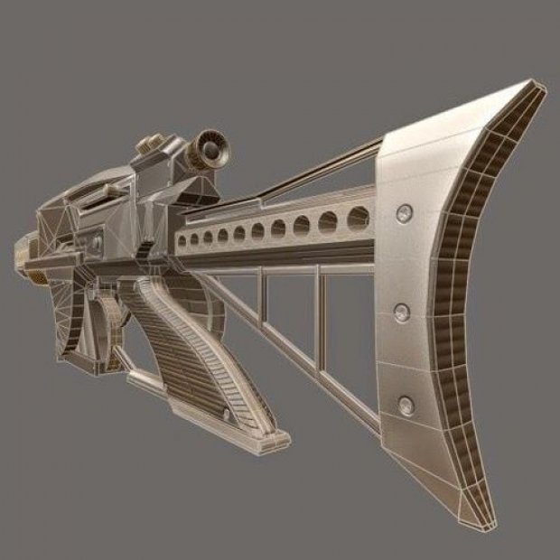 Futuristic Weapon Concept low-poly Free 3D Model - . .dae .blend .fbx ...