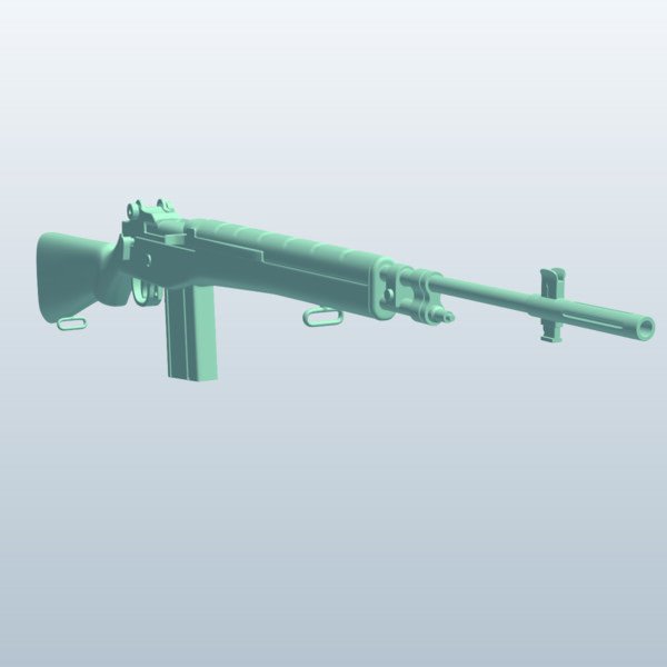 SemiAuto RifleUSA v1 Free 3D Model - .obj .stl - Free3D