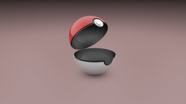 Pokeball (Opens and button push) Free 3D Model - .c4d - Free3D