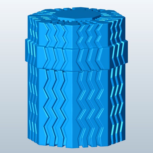 Octagon Box zigzags V1 Free 3D Model - .obj .stl - Free3D