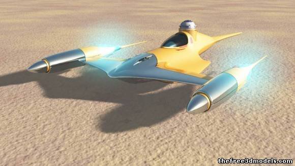 Star Wars naboo fighter Free 3D Model - .3ds .obj .sldprt - Free3D