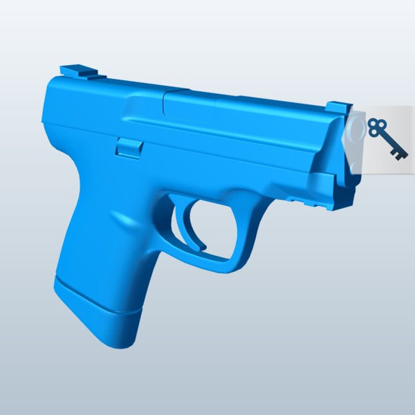 Semi automatic compact pistol v1 Free 3D Model - .obj .stl - Free3D