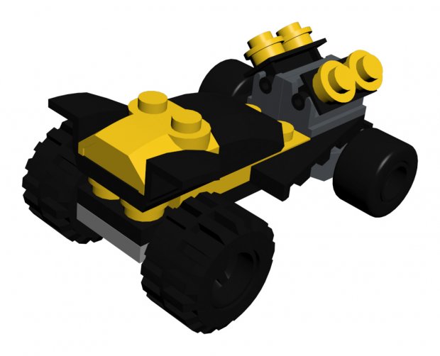 Lego 4308 Yellow Racer Free 3D Model - .3ds .dae .max .c4d .fbx - Free3D
