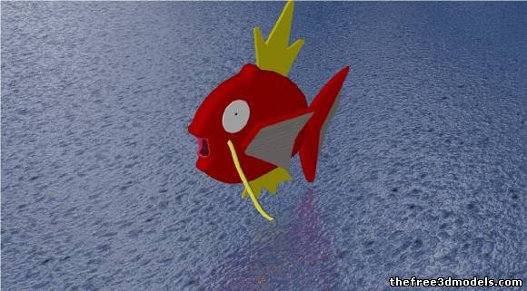 Pokemon Magikarp Modelo 3D gratis - .3ds .obj .c4d .sldprt - Free3D