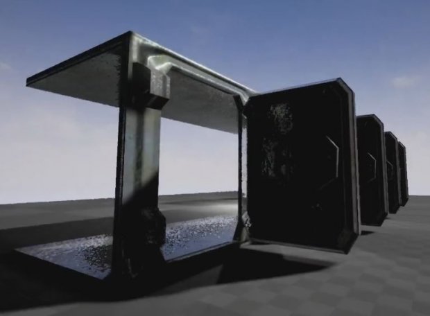 Massive Door Animation Free 3D Model - .3ds .obj .dae .blend .fbx .bvh ...