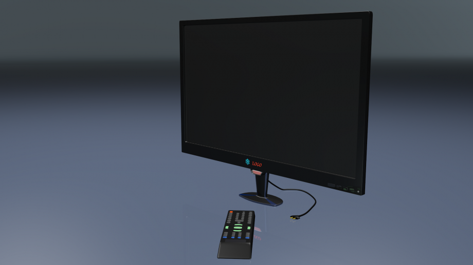LED Telivision with Remot Free 3D Model - .3ds .obj .blend .fbx - Free3D