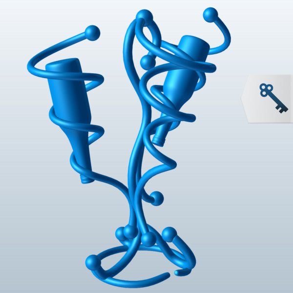 Wine Rack metal tree V1 Free 3D Model - .obj .stl - Free3D