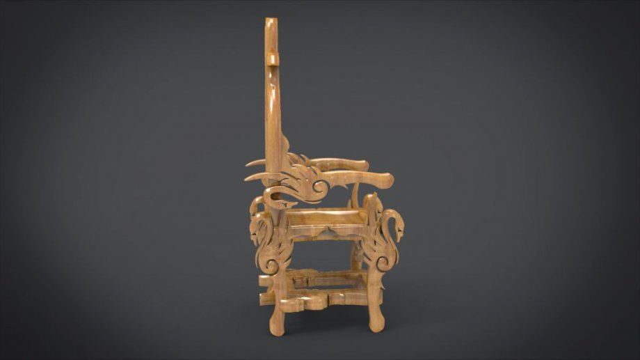 Unique Chair with a Goose motif model Free 3D Model - .blend .fbx .mtl ...