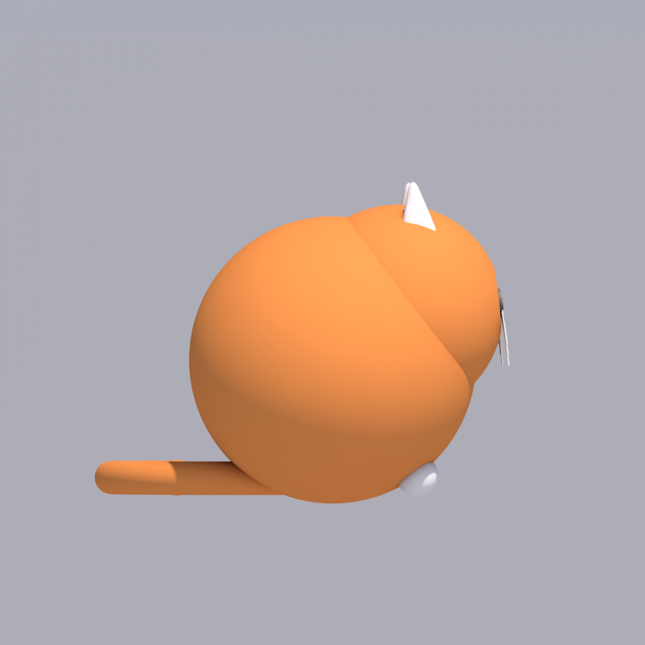 Cute Fat Cat Free 3D Model - .c4d .obj - Free3D