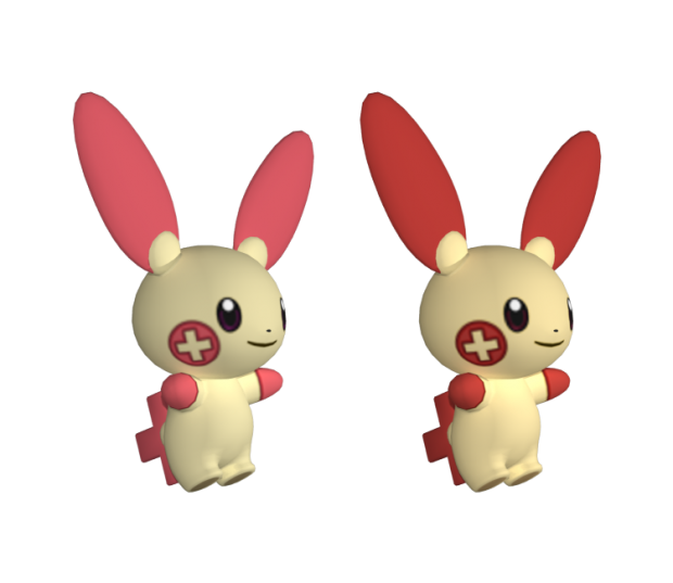 Plusle (Pokemon) Free 3D Model - .dae .fbx - Free3D