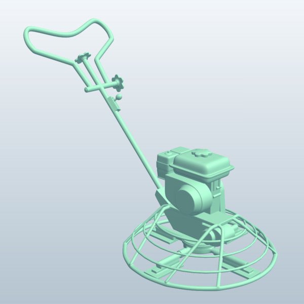 Walk behind concrete power trowel v1 Free 3D Model - .obj .stl - Free3D