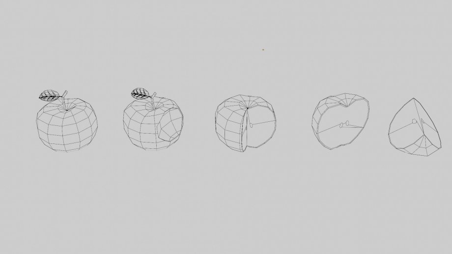 APPLE LOW POLY Free 3D Model - .fbx - Free3D