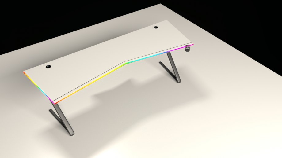 RGB Gaming Desk Free 3D Model - .c4d - Free3D