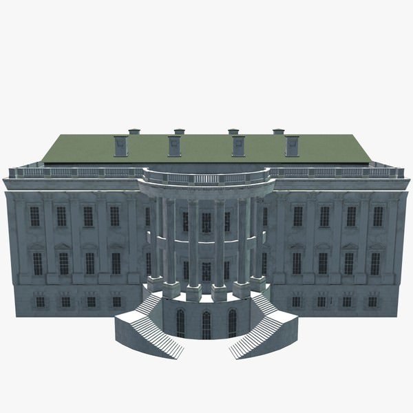 White house v1 Free 3D Model - .obj .stl - Free3D