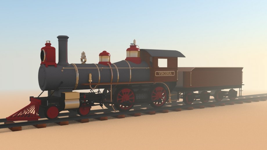 Locomotive Virginia Free 3D Model - .obj - Free3D