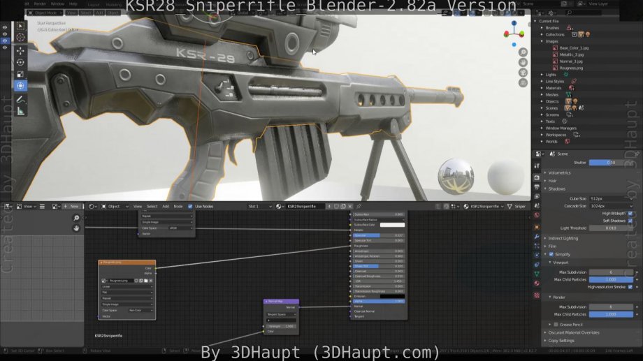 KSR28 Sniperrifle Blender 2-82a Version Free 3D Model - .textures .stl ...