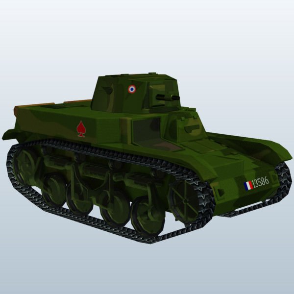 WWII Tank France AMR 35 v1 Free 3D Model - .obj .stl - Free3D