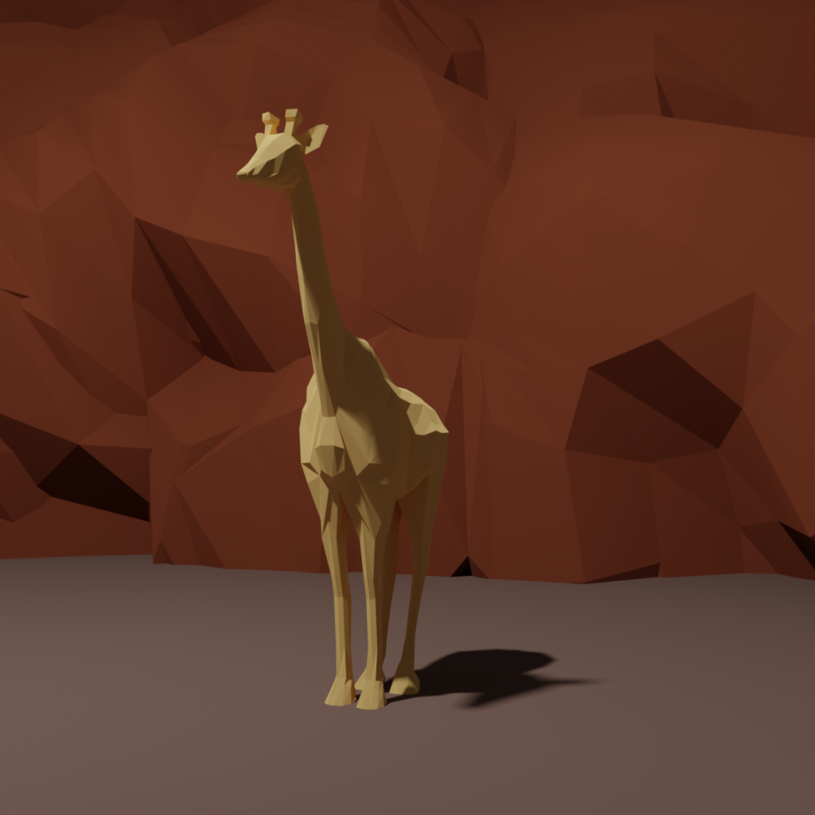 Giraffe low poly Free 3D Model - .dea .fbx .obj .ply .x3d .abc - Free3D