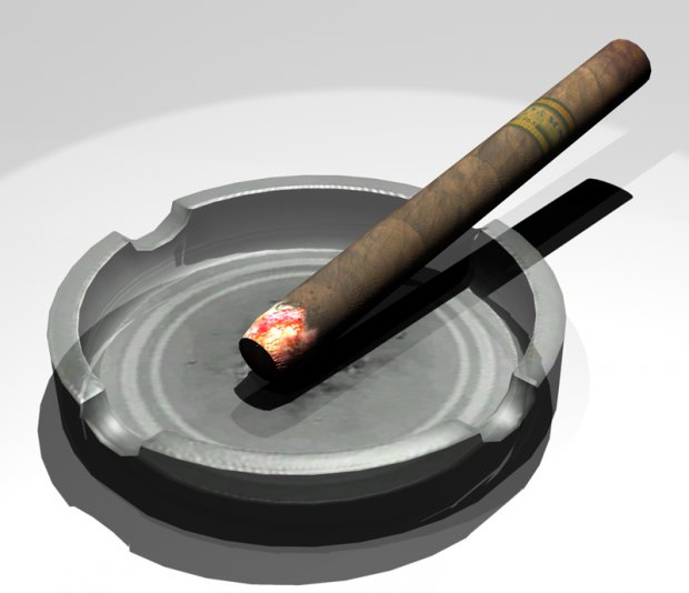 Ashray and Cigar Free 3D Model - .3ds .dds - Free3D