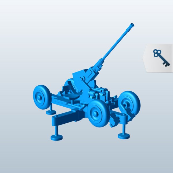 Bofors 40 mm gun v1 Free 3D Model - .obj .stl - Free3D