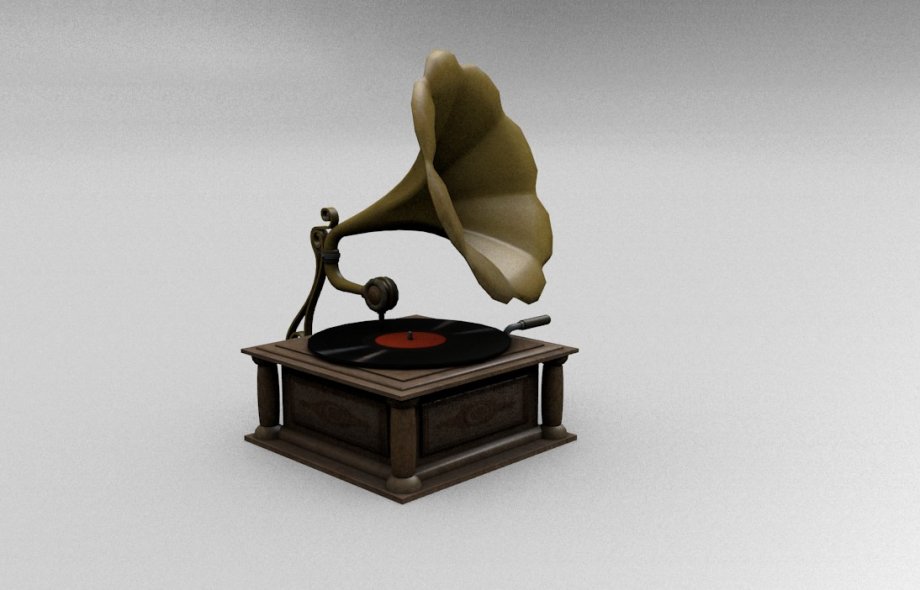 Old Gramophone Free 3D Model - .3ds .obj .fbx - Free3D
